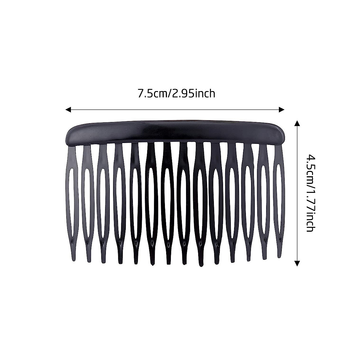 Lawie 30 Pack Clear Black Brown Small Plastic Side Hair Comb With Teeth Hairpins Grips for Women Bridal Wedding Veil Decorative Headpiece French Twist Updo Bun Accessories