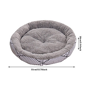 Calming Dog Bed Dog Bed for Small Dogs Prime of Day Deals Round Cat Bed Dog Beds & Furniture Anti-Anxiety Cute Soft Dog Bed Dog Crate Bed(14 in)