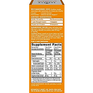 Zarbee's Naturals Children's Cough Syrup with Dark Honey, Natural Cherry Flavor, 4 Ounce Bottle