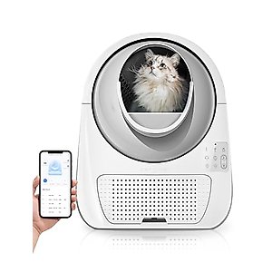CATLINK Self Cleaning Automatic Litter Box for Cats 3.3~22lbs-APP Control,Double Odor Removal-Extra Large with 40 Liners&1 Carbon Filter Box Included -Smart Robot Cat Litter Box (New Version)