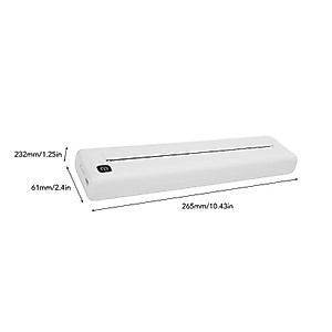 Focket Inkless Portable Printer for Travel, Cordless Thermal Printer Bluetooth Mobile Printer Inkless Printer for iOS for Android Phone, Inkless Mobile Printer for Office Home School