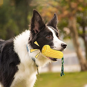 Rubber Chew Dog Toys, Dog Chew Toys, Puppy Toothbrush Clean Teeth Interactive Corn Toys, Dog Toys Aggressive Chewers Meduium Large Breed, Corn Dog Toy