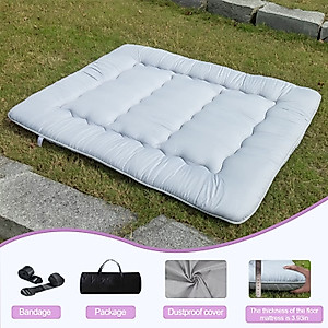 MIRUO Japanese Futon Mattress Sleeping Mat Camping Mattresses for Tents Futon Mattress Sleep Mattress Pads Floor Mattress for Kid Car Camping Japanese Mattress Full Size (A-GE11009-M-USAM021)