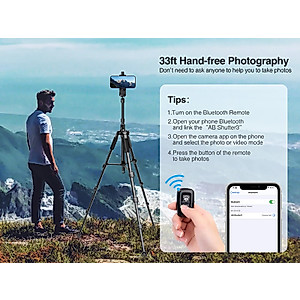 Elitehood Newest Ultra-Stable Overhead Tripod for iPhone – Heavy Duty Aluminum Tripod & 25in Horizontal Long Phone Arm, Tall Phone Stand Mount for Recording, 360°Adjustable iPhone Tripod Stand