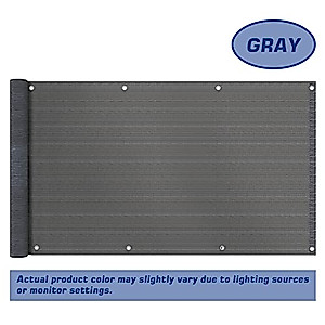 SEKKVY 3' x 16.4' Heavy Duty Privacy Screen Fence, 90% Blockage Mesh Shade Net Cover for Garden, Wall, Chain Link Fence (Grey)