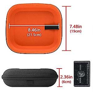 Geekria Shield Headphones Case Compatible with Master & Dynamic MW75, MH40, MW65, M&D MW60, MW50+, MG20 Wireless Case, Replacement Hard Shell Travel Carrying Bag with Cable Storage (Dark Grey)