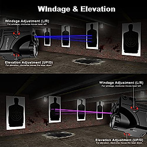 LIGHTWIN Blue Purple Laser Beams with 600 Lumens Flashlight for Pistols, 3 in1 Laser Light Combo, Tactical Laser Flashlight USB Rechargeable Laser Sight, Strobe & Steady Flashlight for Picatinny Rail