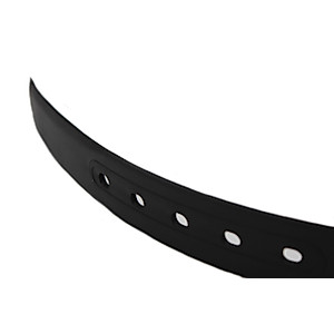 XINMELISHANG 115x3.5cm Unisex Women Men Adjustable Rubber Silicone Belt with Plastic Buckle (Black)