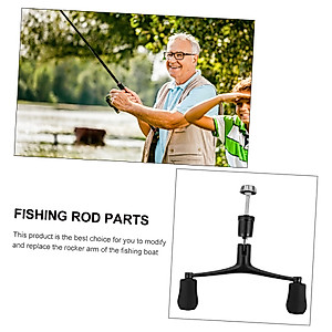 Sosoport 1pc Double Rocker Arm Swivel Rocker Fishing Boat Accessories Rotary Tool Accessories Fishing Rotary Knob Fishing Reel Knob Fishing Handle Arm Grip Reels Fishing Rod Parts Lengthen