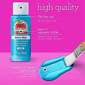 Apple Barrel Acrylic Paint, Peachy Pink 2 fl oz Classic Matte Acrylic Paint For Easy To Apply DIY Arts And Crafts, Art Supplies With A Matte Finish