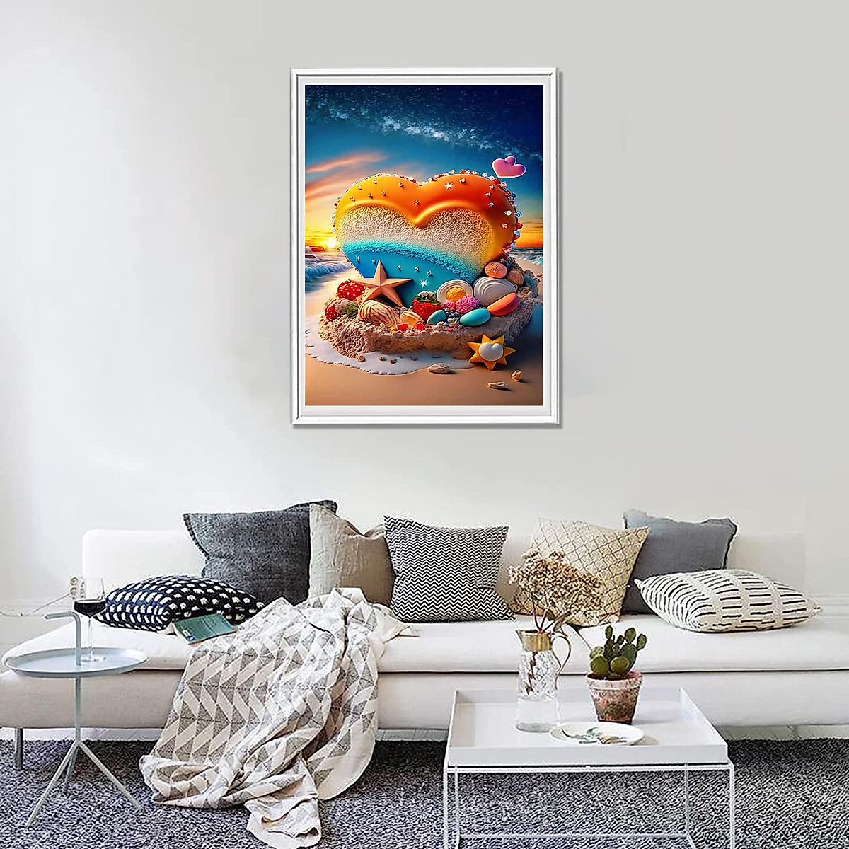 Lunyloer Diamond Painting, 5D Diamond Art Kits for Adults Beginner, DIY Paint with Round Full Drill Diamonds Paintings Gem Art Perfect for Home Wall Decor 12x16inch