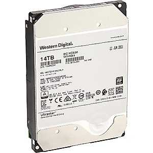 Western Digital 14TB Ultrastar DC HC530 SATA HDD - 7200 RPM Class, SATA 6 Gb/s, 512MB Cache, 3.5" - WUH721414ALE604