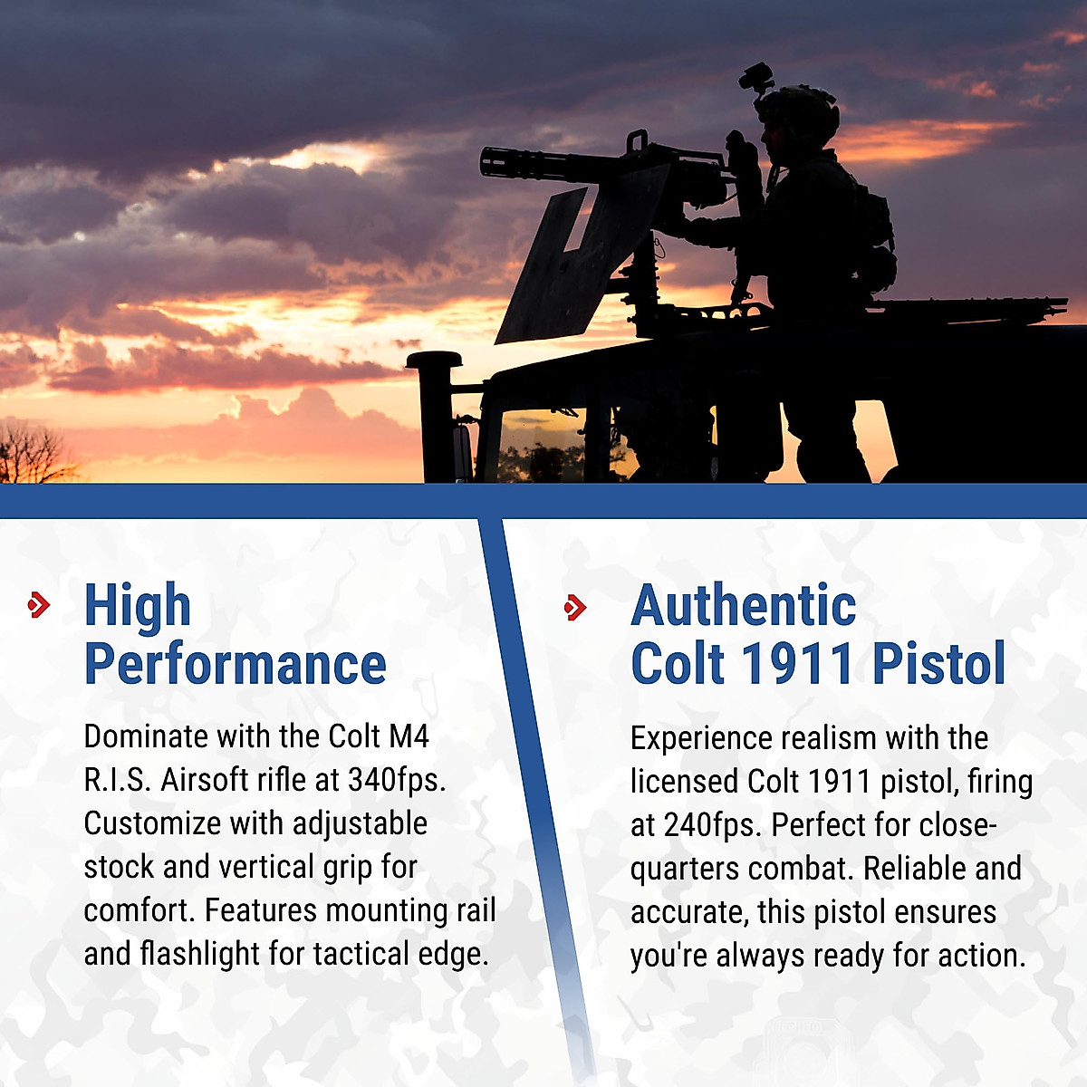 Colt Soft Air RIS Spring Airsoft Rifle and Pistol On-Duty Kit, Tan (180790)