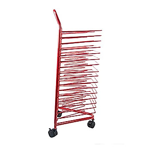 AIWFL Art Drying Rack for Classroom Paint Drying Rack Art 16 Shelves Metal Artwork Storage Display Rack Art Drying Rack with Wheels for Classroom Painting Crafts
