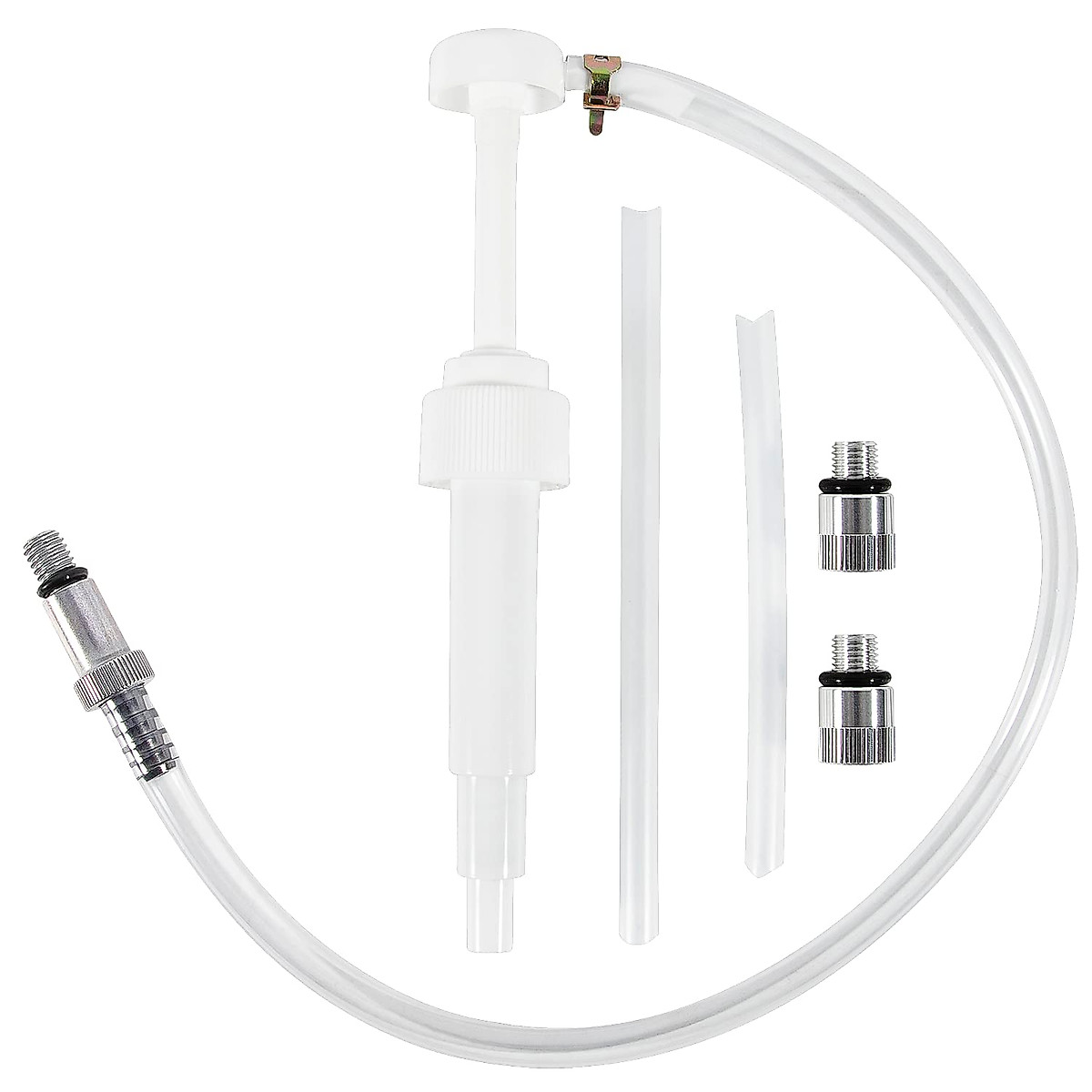 Upgrade Lower Unit Gear Oil Pump for Standard Quart Bottles, Come with 3/8in 8mm 10mm Metal Adapters, Fit All Mercury and Mariner Outboards