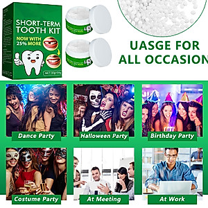 Moldable False Teeth, Tooth Replacement Kit,Temporary Teeth Repair Kit,Tooth Repair Kit for Snap On Instant and Confident Smile,with Mouth Mirror, 3 Pcs Differernt Dental Probe