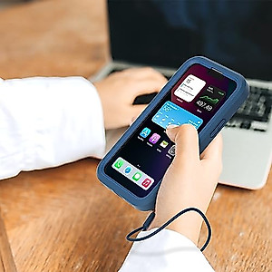 WXR for iPhone 13 Mini case/iPhone 12 Mini case,Soft Silicone Bumper & Crystal Clear Hard PC Back and Hard PC Inner,3in1 Heavy Dropproof Case for iPhone 13 Mini/iPhone 12 Mini 5.4 inch. (Blue)