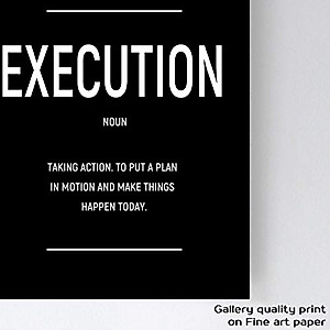 Inspirational Wall Art, Office Wall Decor, Motivational Wall Art, Positive Quotes & Sayings Posters, Wall Art for Living room and Bedroom, Office Decor (Set of 6, 8X10in, Unframed)