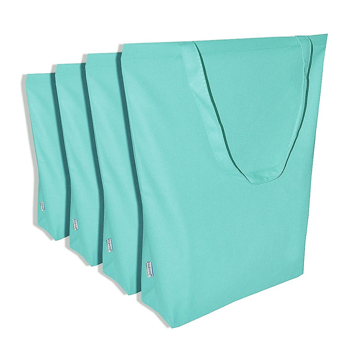 Augbunny 100% Cotton Canvas Shopping Tote Bag Grocery Bag 4-pack