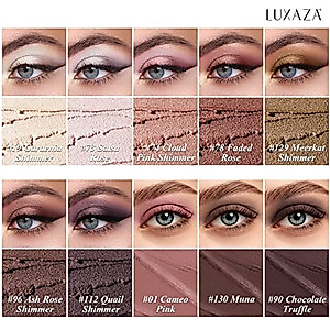 LUXAZA 10PCS Eyeshadow Stick,Shimmer And Matte Neutral Brown Eye Shadow Sticks Pencil Crayon, Eye Brightener Stick With Crease-proof Formula,Waterproof & Long Lasting