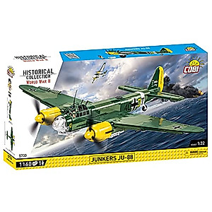 COBI Historical Collection World War II Junkers JU-88 Plane, 1180 pcs