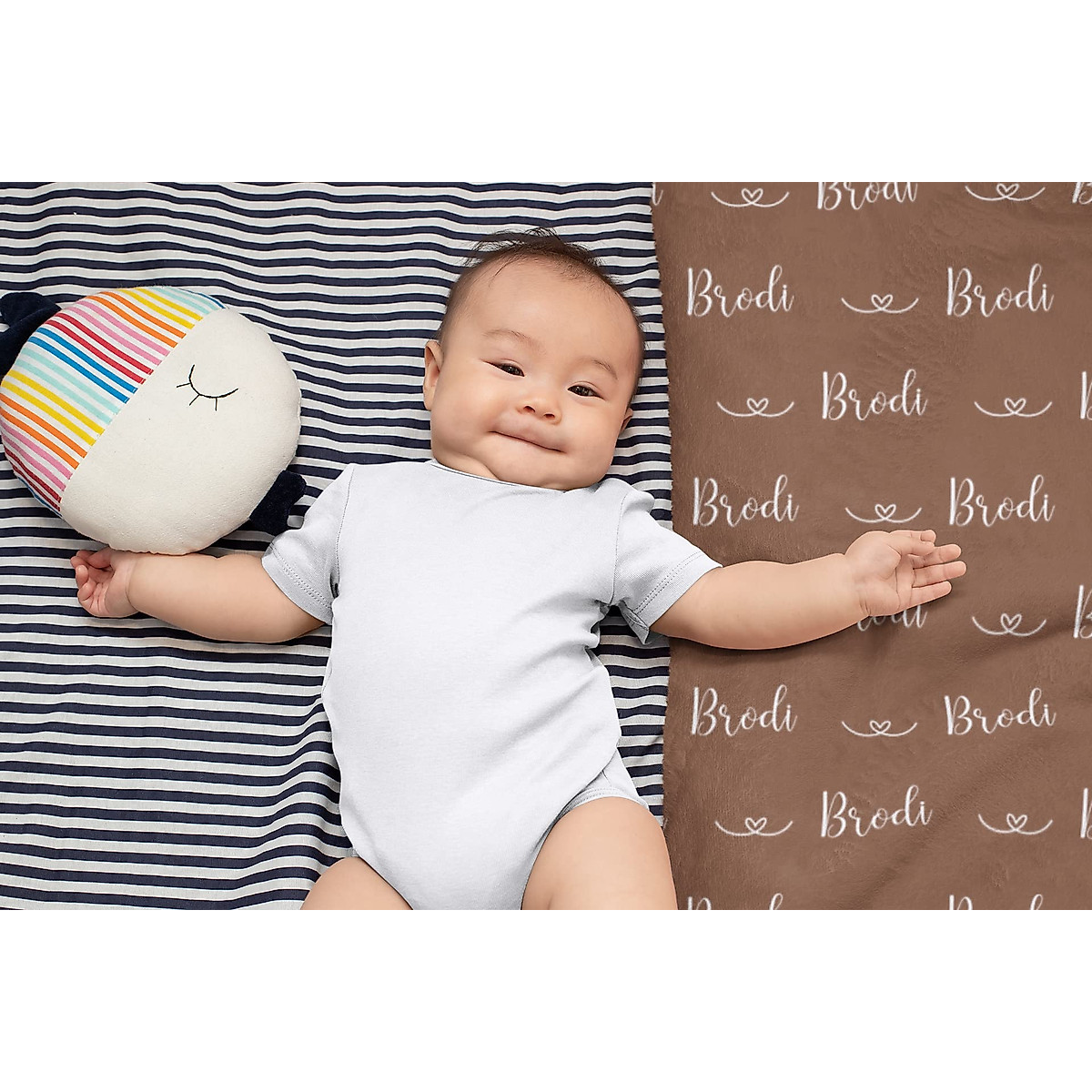 Personalized Baby Blankets for Boys, Custom Monogram Name Blanket from Your Names. Custom Blanket with Baby's Name, Custom Blanket with Baby's Name for Newborn Baby Room Nursery Christening Baptism