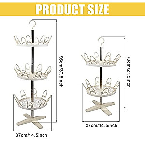 VAIPI 2 Sets Revolving Shoe Rack 360-Degree Rotating Shoe Rack Adjustable Shoe Tree Racks Spinning Round Shoe Organizer Standing and Hanging Shoe Rack for Home