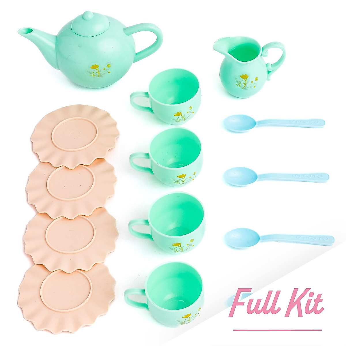 Tea Set Toys- Pretend Play Tea Party Set- Tea Party Playset for Little Girls by Altoi