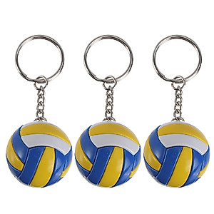 Volleyball Player Key Charm Car Accessories Volleyball Key Chain, 3pcs Mini Sports Key Ring Sport Keychains for Kids Birthday Party Favors Car Decor Decorative Key Chains