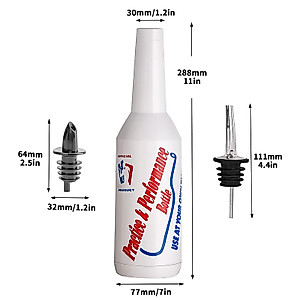 1pcs Flair Bottle Practice Bartender Practice Bottles 25oz/750ml White Flair Bartending kit Performance Training Bar Liquor Bottles White Decorative Bottles for Bar Pub Wine Cocktail Shaker
