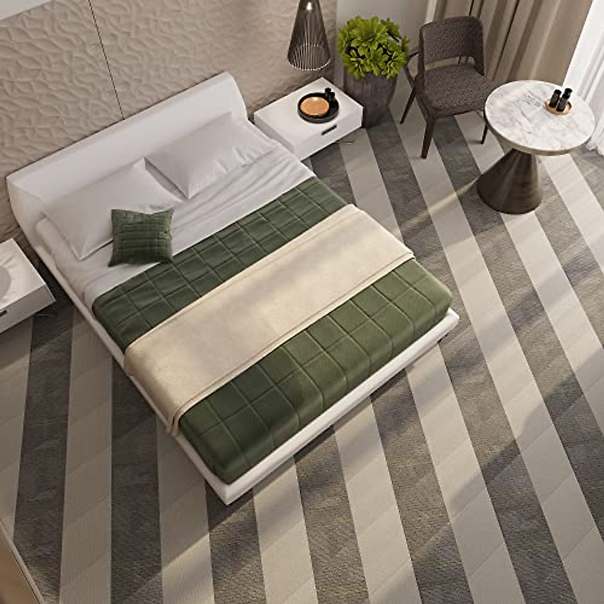 Lucida Surfaces Luxury Vinyl Floor Tiles | Glue Down Adhesive Flooring | Textured Look Rhombus Shaped Tile | MosaiCore | Single Sample Tile