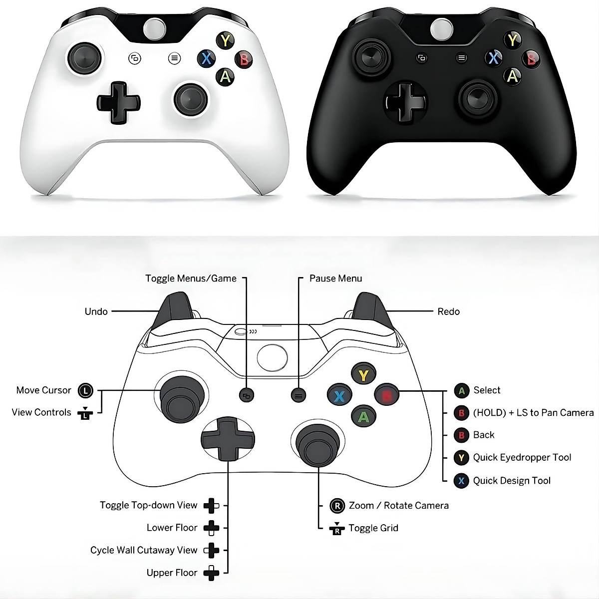Chasdi Xbox one Wireless Controller V2 for All Xbox One Models, Series X S and PC (White)