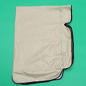 Yardwe Patio Swing Canopy Replacement Cover Replacement Canopy Top for Garden Swing 2 Seater Hammock Cover Sunshade 56x47inch (Beige)