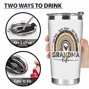 LIZAVY Mothers Day Gifts for Grandma from Grandkids - Great Grandma Gifts - Birthday Gifts for Grandma, Grandma Birthday Gifts - Best Grandma Tumbler 20Oz