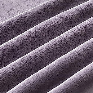 Kingole Flannel Fleece Microfiber Throw Blanket, Luxury Lavender Purple King Size Lightweight Cozy Couch Bed Super Soft and Warm Plush Solid Color 350GSM (108 x 90 inches)