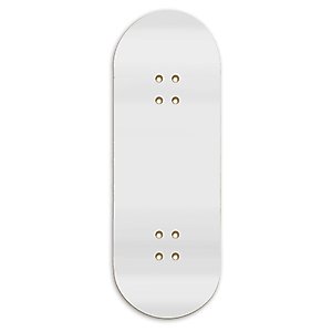 Teak Tuning Teak Swap Fingerboard Deck & Colorblock Wrap - White Snow - Pro Shape & Size, 32mm x 97mm - Maple Deck with Semi-Permanent Vinyl Colorblock