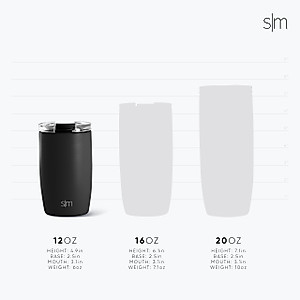 Simple Modern Travel Coffee Mug Tumbler with Flip Lid | Reusable Insulated Stainless Steel Cold Brew Iced Coffee Cup Thermos | Gifts for Women Men Him Her | Voyager Collection | 12oz | Moonlight