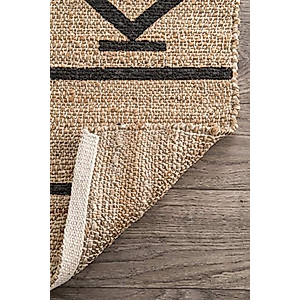 nuLOOM Hand Loomed Natural Fiber Barry Runner Rug, 2' 6" x 6', Natural