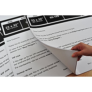 Easel Pad 23x32" - 3 Pack (75 Sheets) - Flip Chart Paper, 25 Sheets/Pack, Plain White, Poster Flipchart 100 gsm - Large Drawing Pad for Teachers, Kids, Classroom, Office, Craft, Art, Presentation