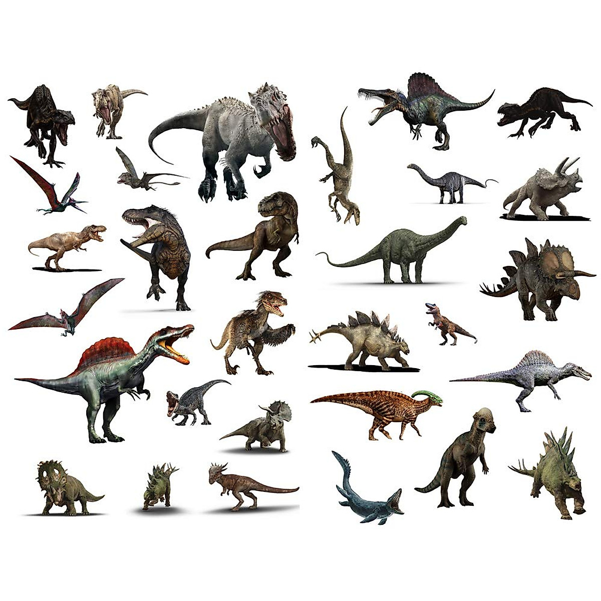 Seasonstorm Jurassic Dinosaurs Precut Cute Aesthetic Diary Travel Paper Junk Journal Stickers Scrapbooking Stationery Sticker Flakes Art Supplies (PK341)