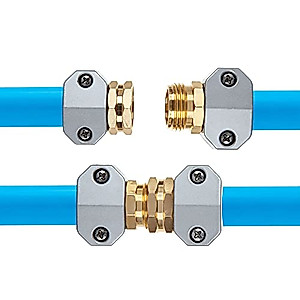 CYEAH Garden Hose Repair Kit 3 Sets, Zinc and Aluminum Male Hose End Water Hose Repair Connector, Garden Hose Repair Fittings, Fit 5/8" and 3/4" Garden Hose