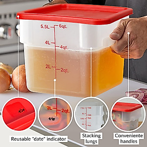 CUSINIUM 2qt + 4qt + 6qt Square Translucent Container Set