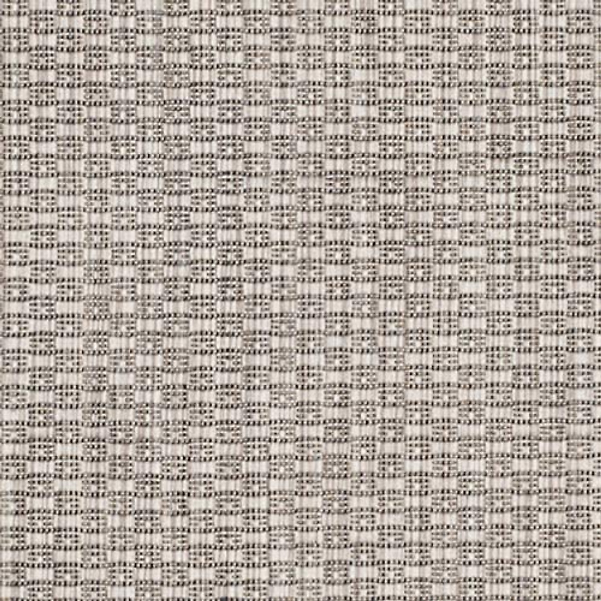 SAFAVIEH Courtyard Collection 6'7" Square Beige/Black CY8477 Indoor/ Outdoor Waterproof Easy-Cleaning Patio Backyard Mudroom Area-Rug