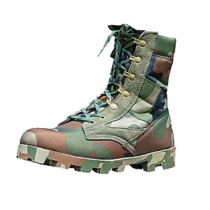 Men Jungle Tactical Military Boots, Combat Desert Boots, Camouflage Hiking Hunting Work Shoes