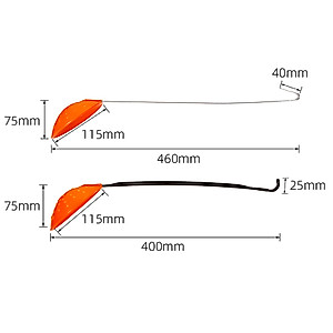 Yirepny Ice Scooper Skimmer, Extra-Large for Scooping Out Ice While Ice Fishing, Lightweight Ice Fishing Ladle Big Holes Aluminum Alloy ABS Wear-Resistant Ice Fishing Strainer for Angling Silver Red