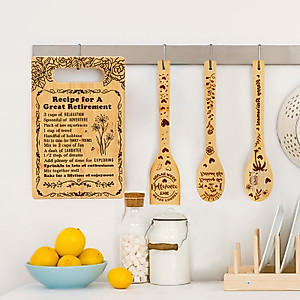 Retirement Gifts for Women Men, Going Away Gift Leaving Gift Farewell Gift for Coworker Colleague Boss Leader Friends, Gifts for Mom Grandma Teachers Nurse, Retired Kitchen Gift- Cutting Board Set