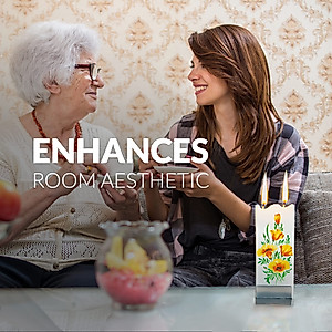 Flatyz Handmade Candle Gift Set with Steel Base - Sunflower Candle Gifts - Unique Candles for Women with Flat Candle Design - Decorative Candles Gift Cute Candle Aesthetic