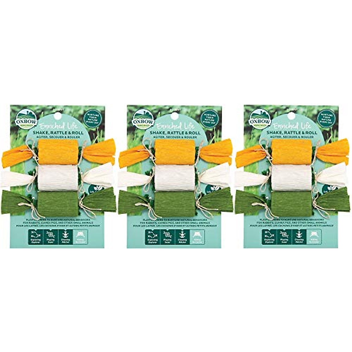 Oxbow 9 Pack of Enriched Life Shake, Rattle & Roll Small Pet Toys