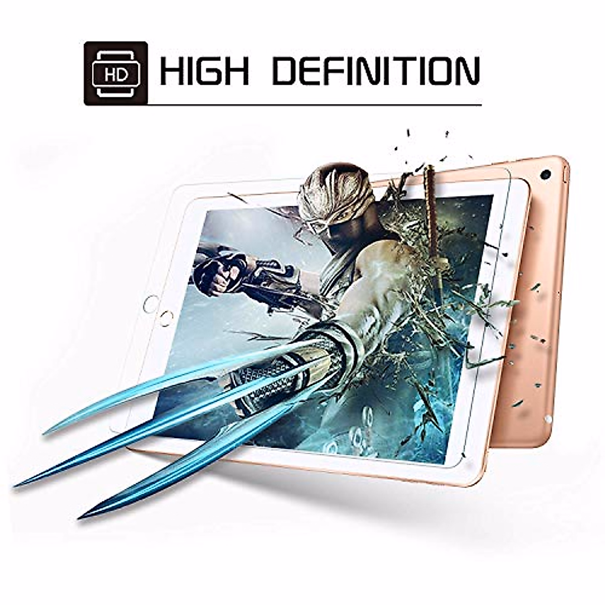 SPARIN Screen Protector Compatible with iPad 6th Generation 9.7 Inch/ iPad 5th Generation, Tempered Glass Compatible with iPad Air 2/ iPad Pro 9.7