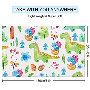 My Little Nest Bath Towels Quick Dry Bathroom Towels Dinosaurs Floral Leaves Absorbent Shower Towels Soft Hand Towel Wash Cloths for Spa Pool Hotel Gym 31" x 51"
